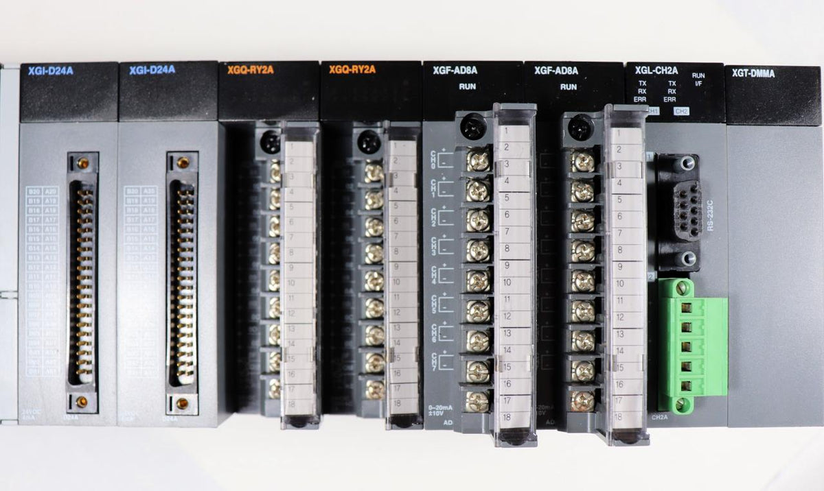 LS PLC XGI-CPUS XGP-ACF2 XGI-D24A XGQ-RY2A XGF-AD8A XGL-CH2A 9 Module – OPOSYSONLINE
